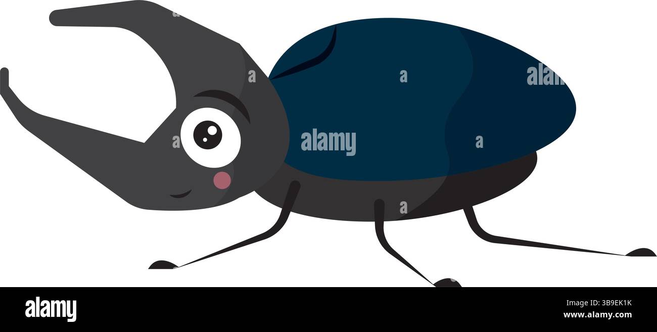 Cartoon rhinoceros beetle. Vector illustration Stock Vector Image & Art ...