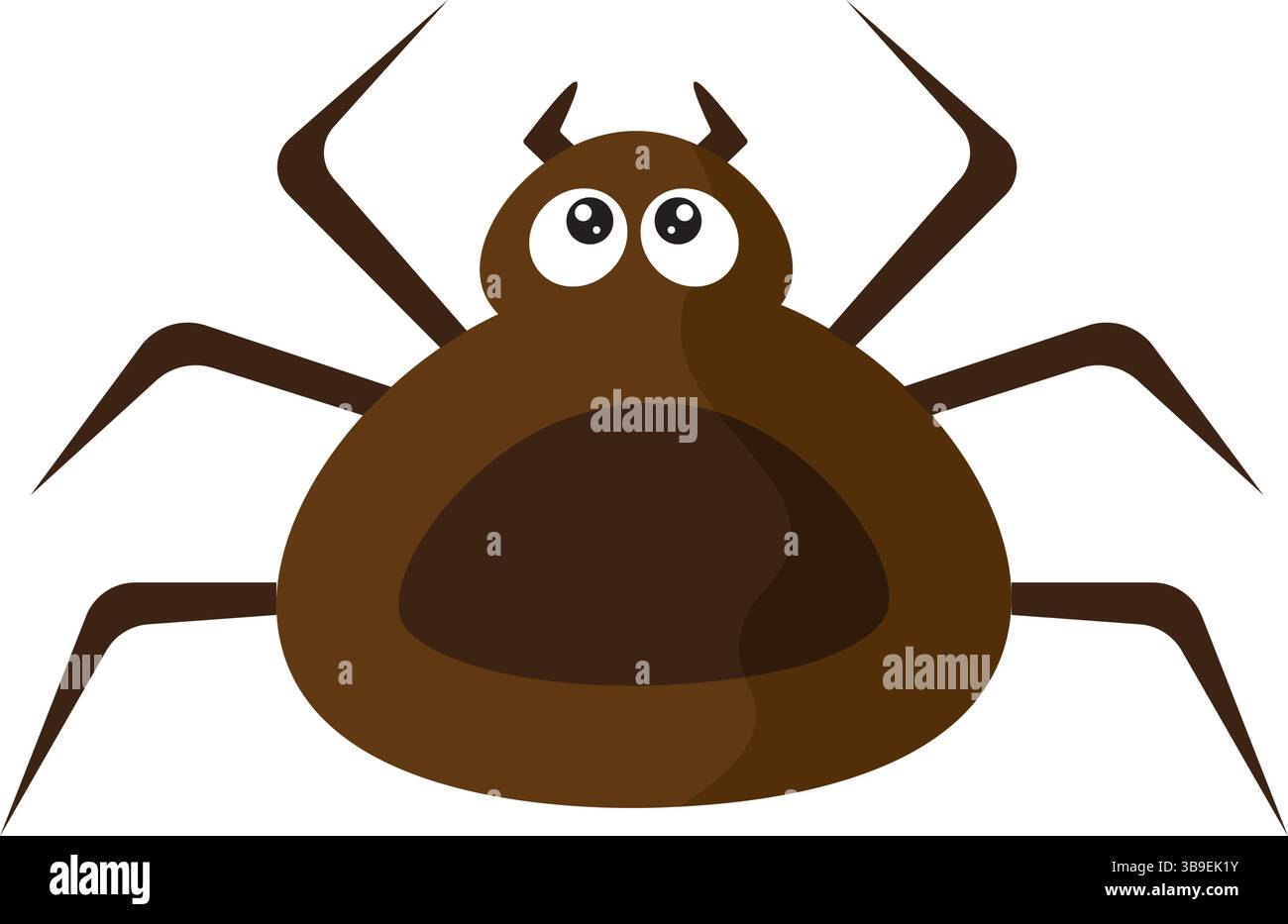 Brown cartoon spider bug. Vector illustration Stock Vector Image & Art ...