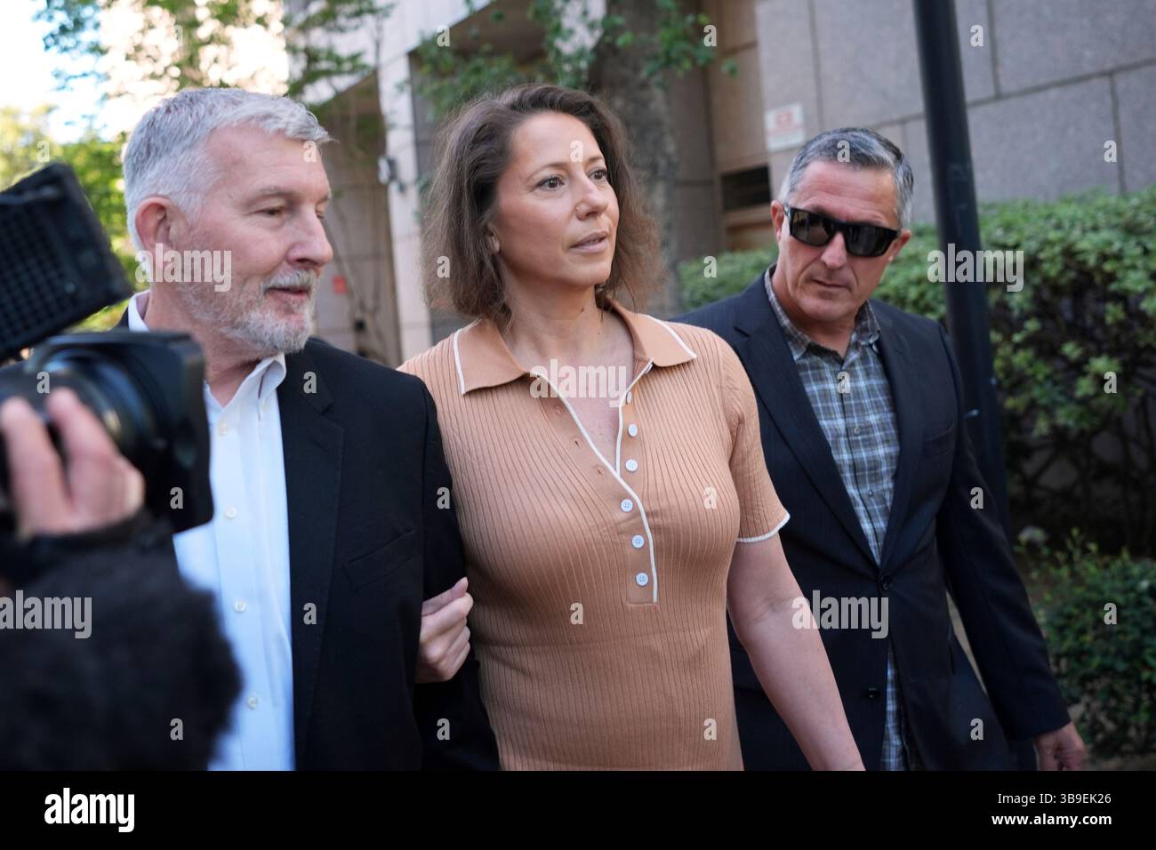 Anamaria Baralt, center, a cousin of Erik and Lyle Menendez, who were ...