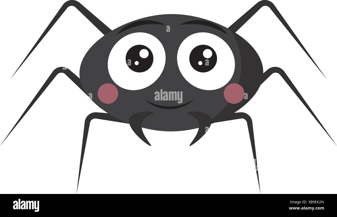 Smiling cartoon spider bug. Vector illustration Stock Vector Image ...