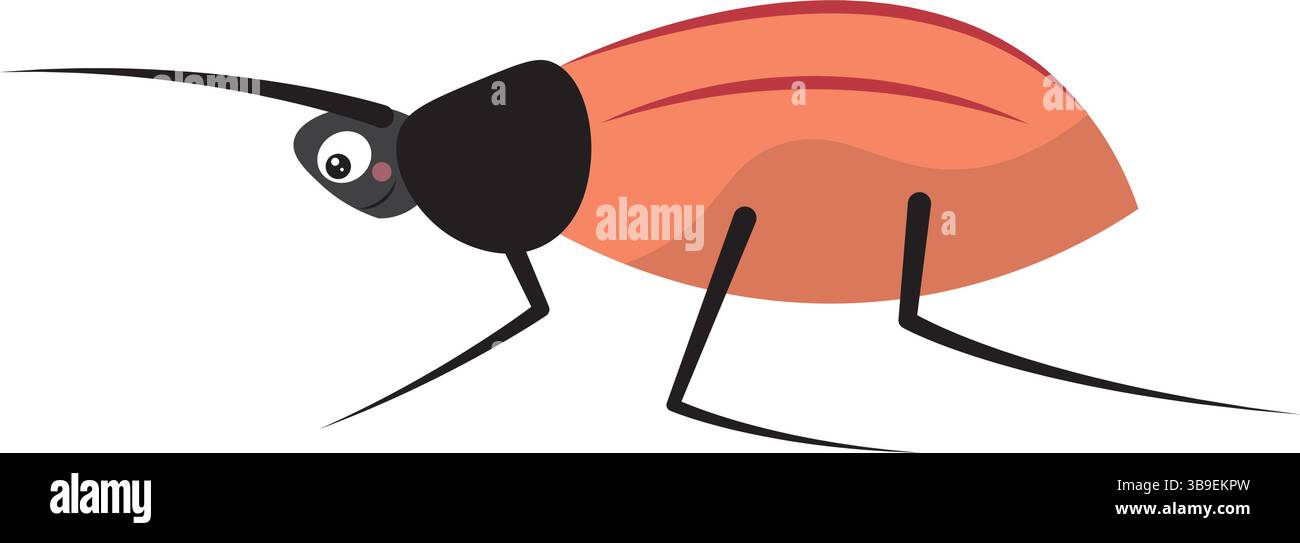 Long antenna cartoon bug. Vector illustration Stock Vector Image & Art ...