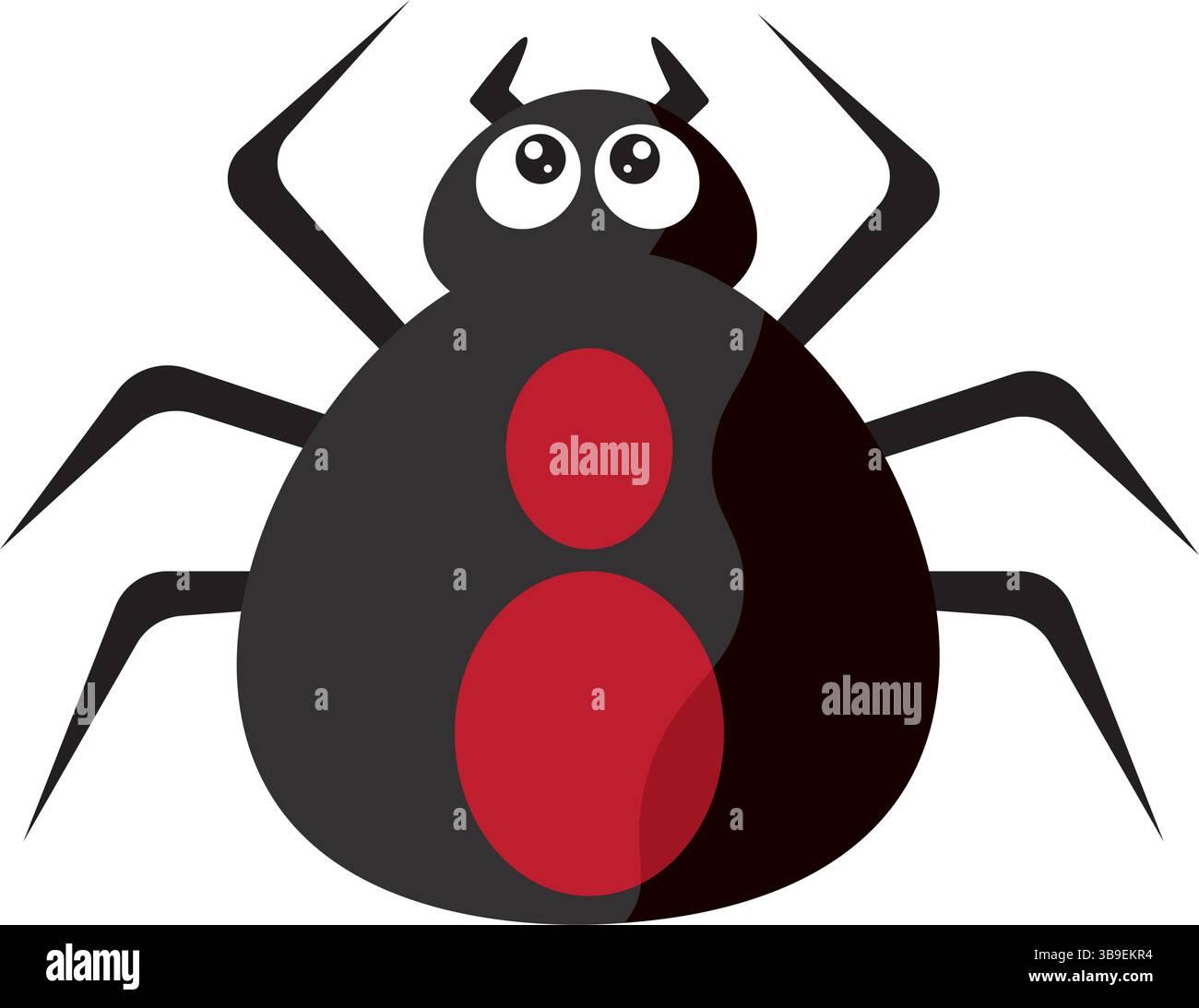 Black spider with red dots. Vector illustration Stock Vector Image ...