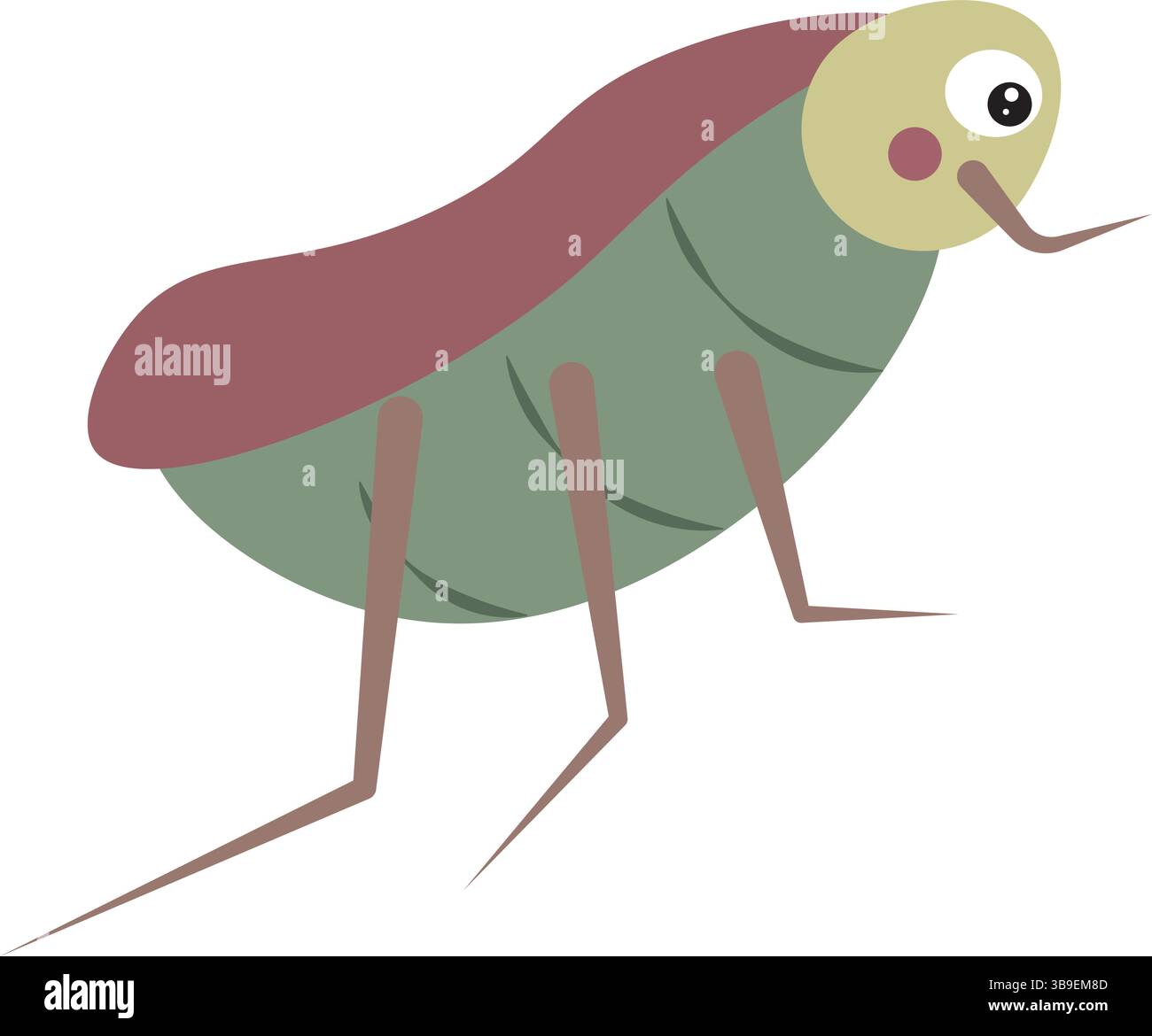 Cartoon flea with big eyes. Vector illustration Stock Vector Image ...