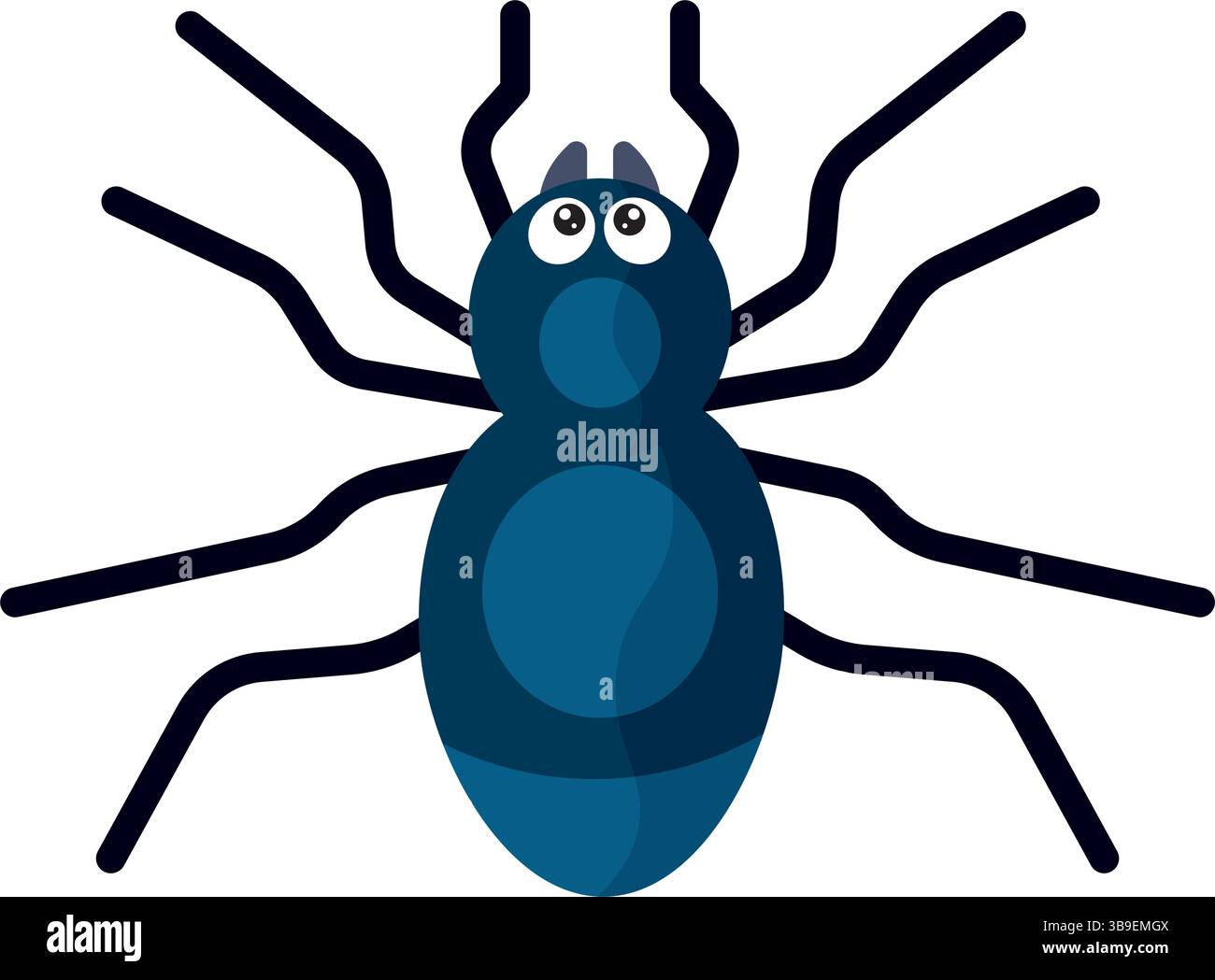 Blue cartoon spider bug. Vector illustration Stock Vector Image & Art ...