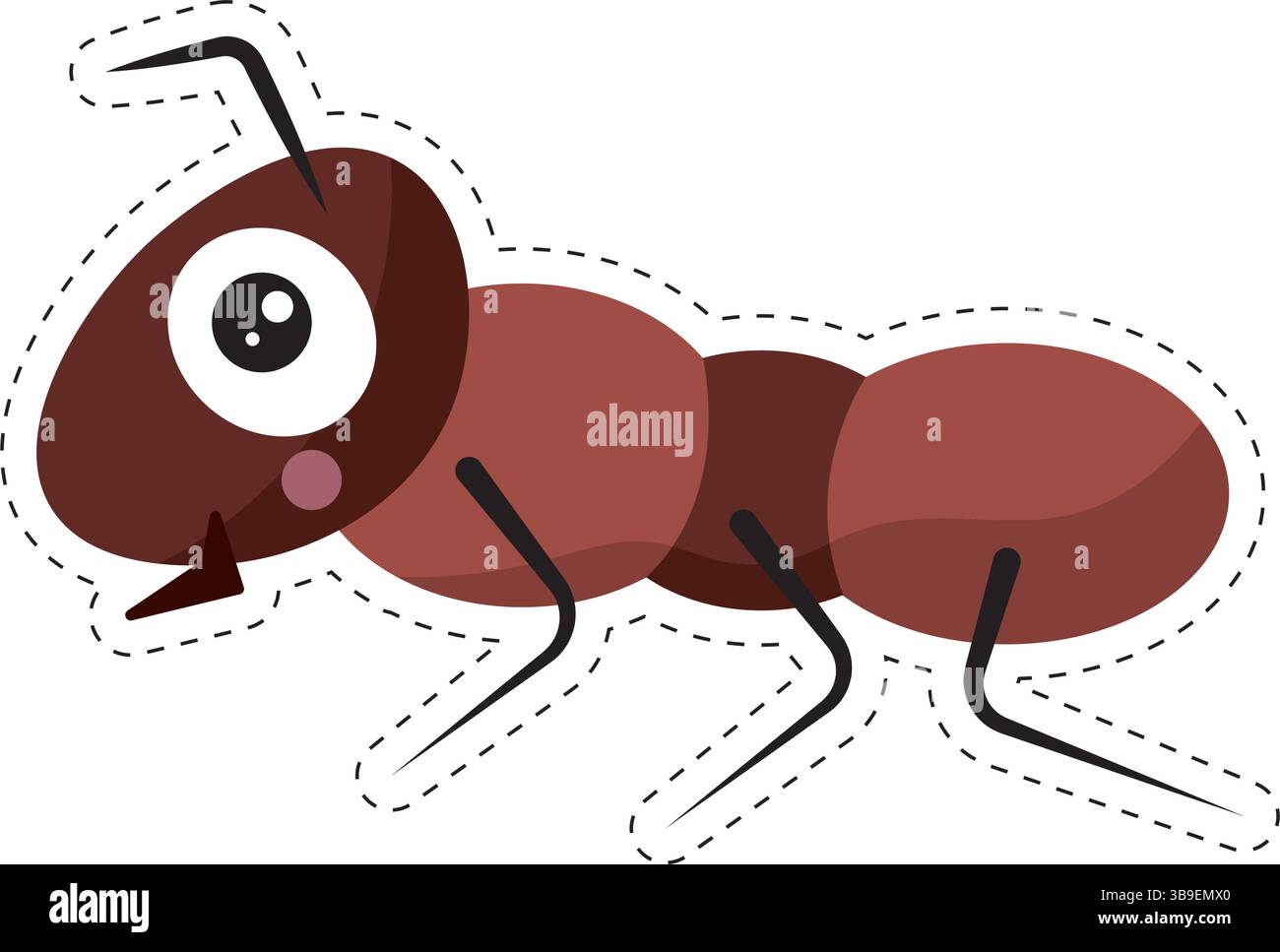 Cute red cartoon ant. Vector illustration Stock Vector Image & Art - Alamy