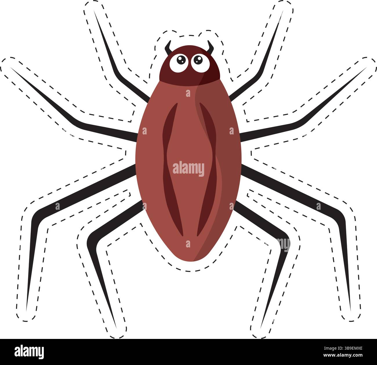 Brown spider with legs. Vector illustration Stock Vector Image & Art ...