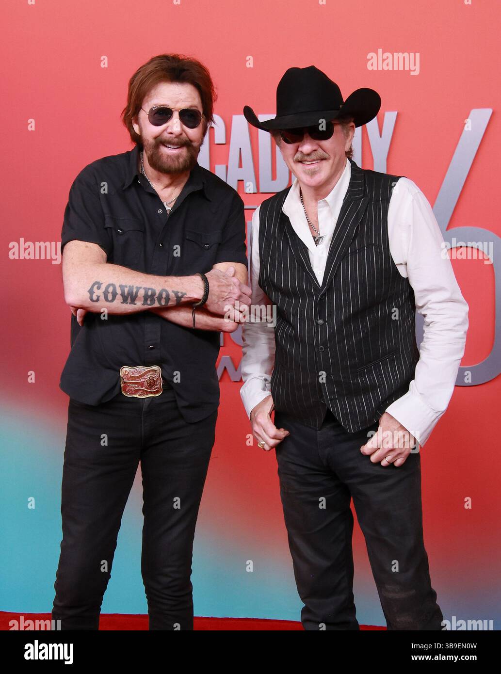 Ronnie Dunn and Kix Brooks of Brooks & Dunn attend the 60th Academy of ...