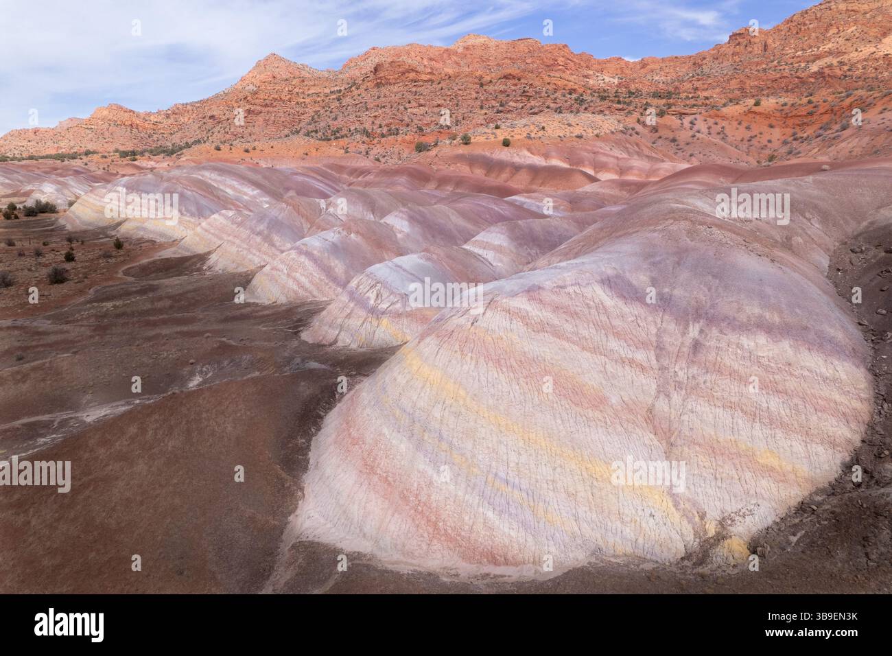 Rainbow Colored Mountains in Paria Canyon Vermilion Cliffs Stock Photo ...