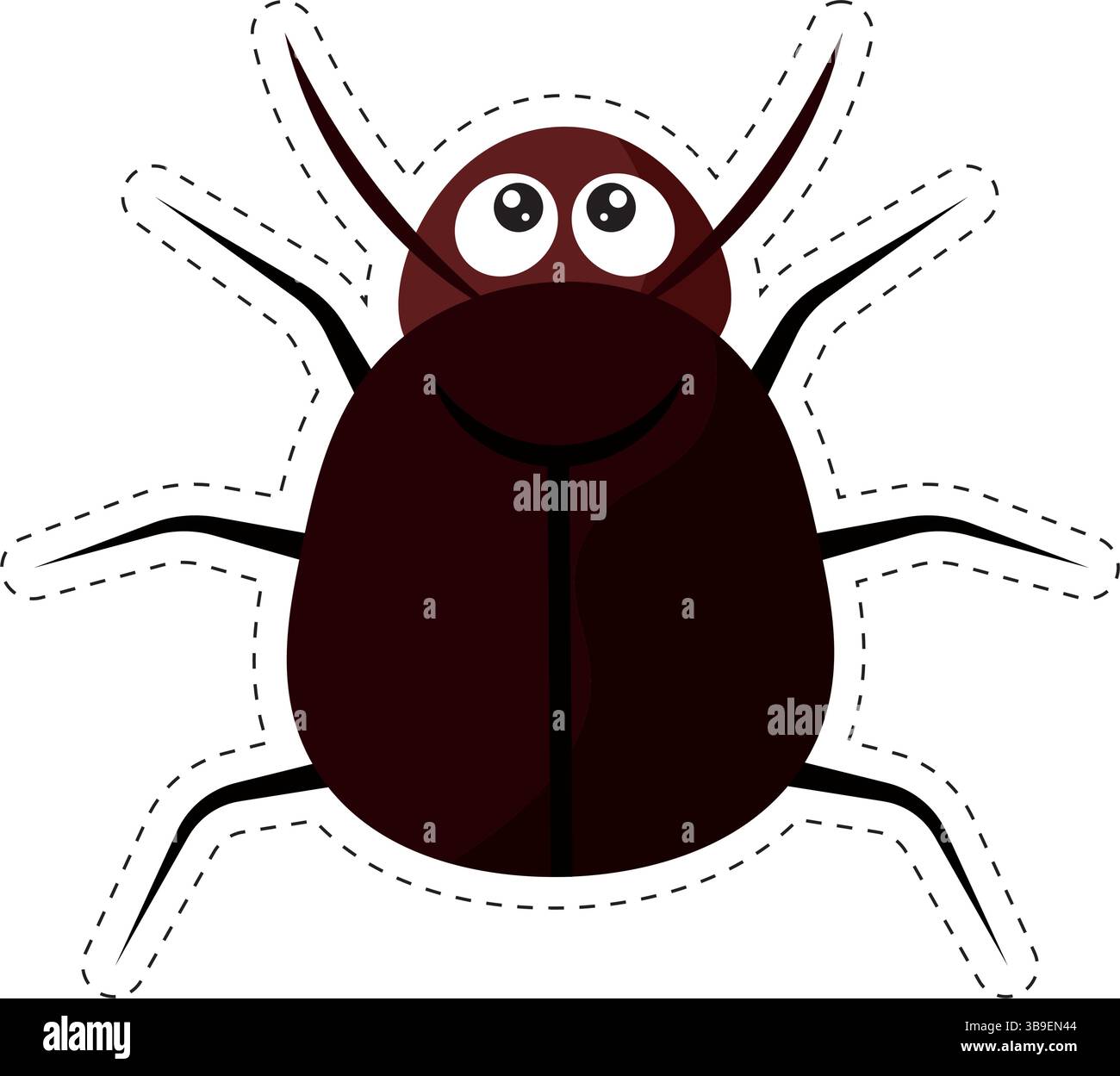 Cartoon cockroach top view. Vector illustration Stock Vector Image ...