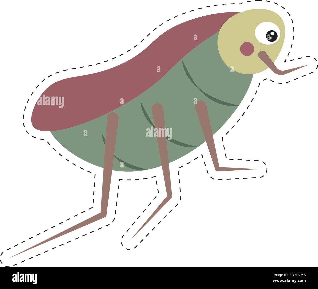 Cartoon flea with big eyes. Vector illustration Stock Vector Image ...