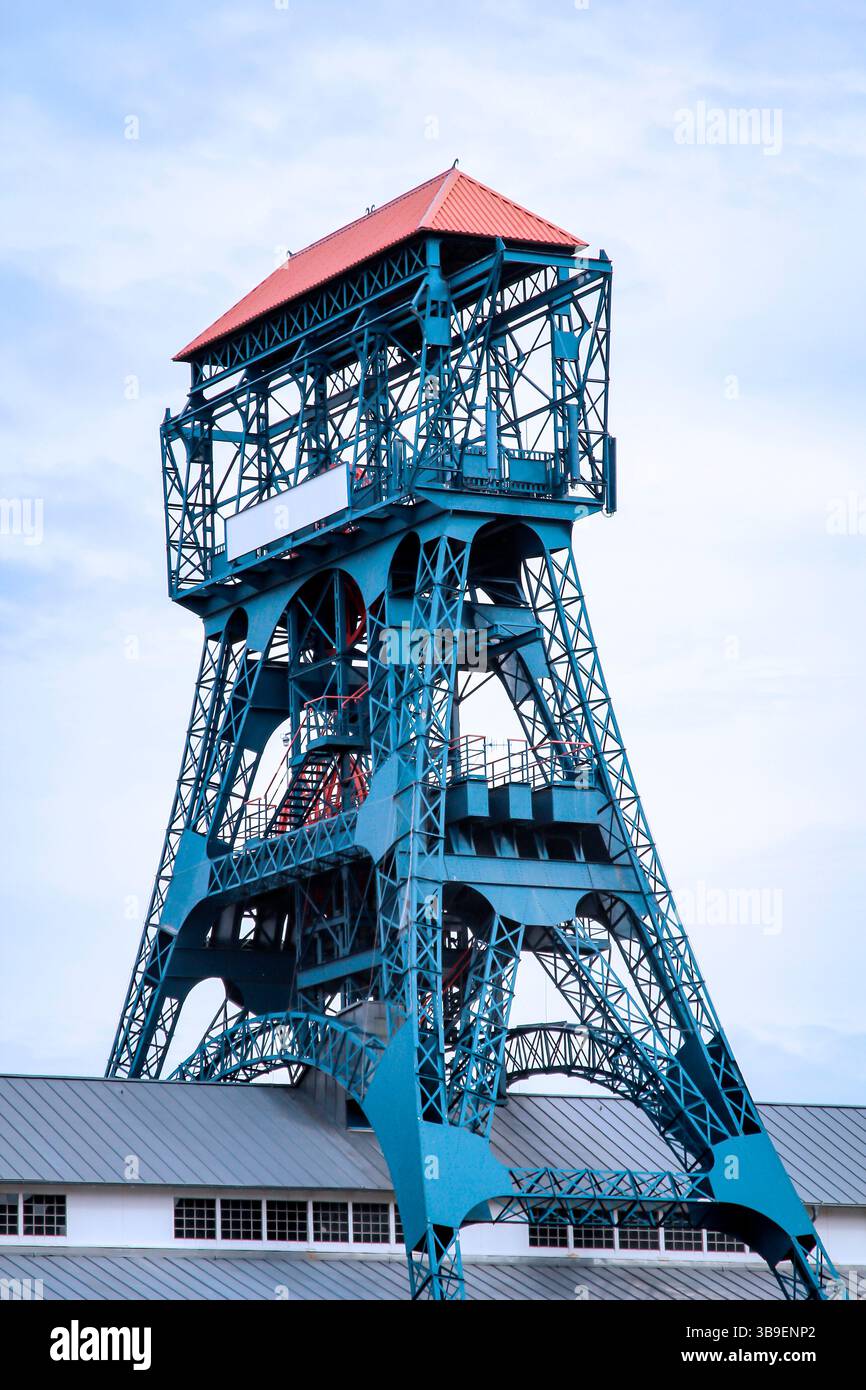 A winding tower of a colliery Stock Photo - Alamy