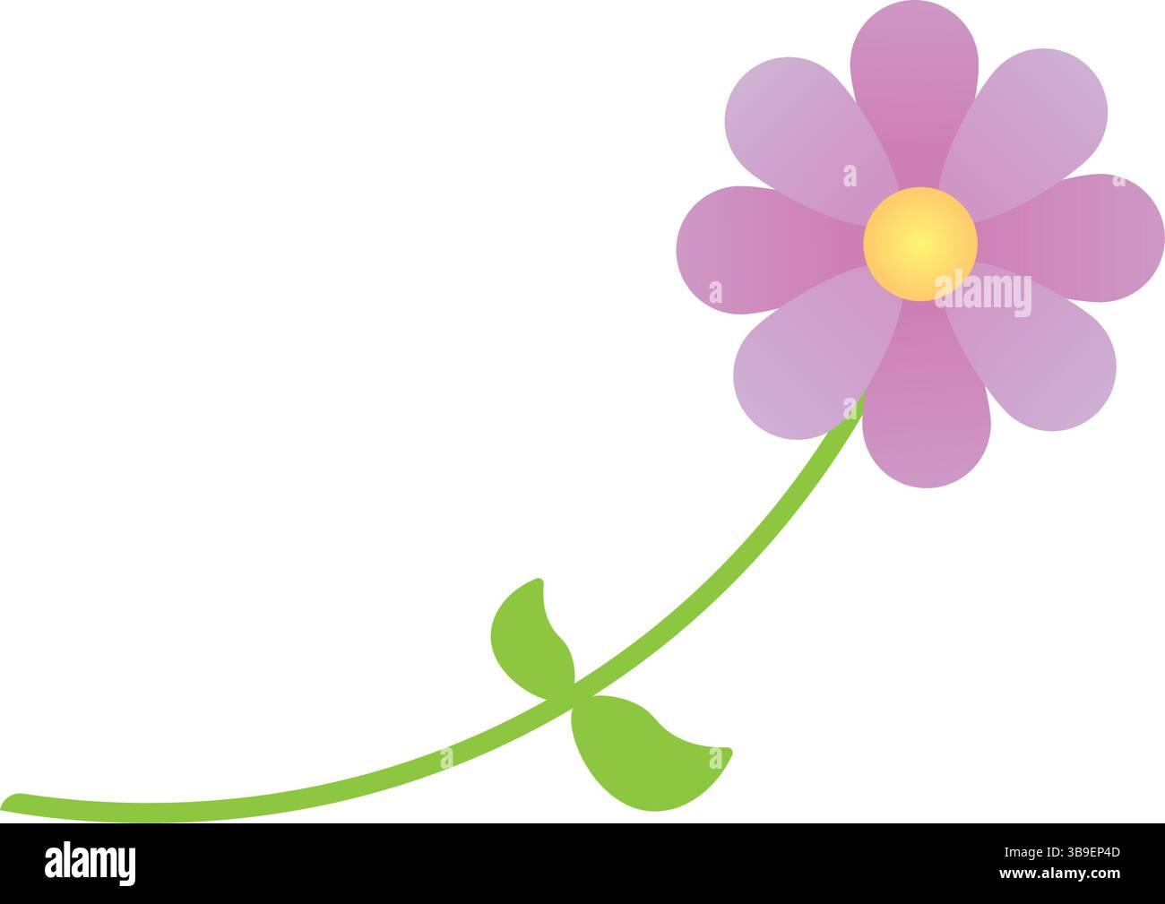 Purple daisy flower curve. Vector illustration Stock Vector Image & Art ...
