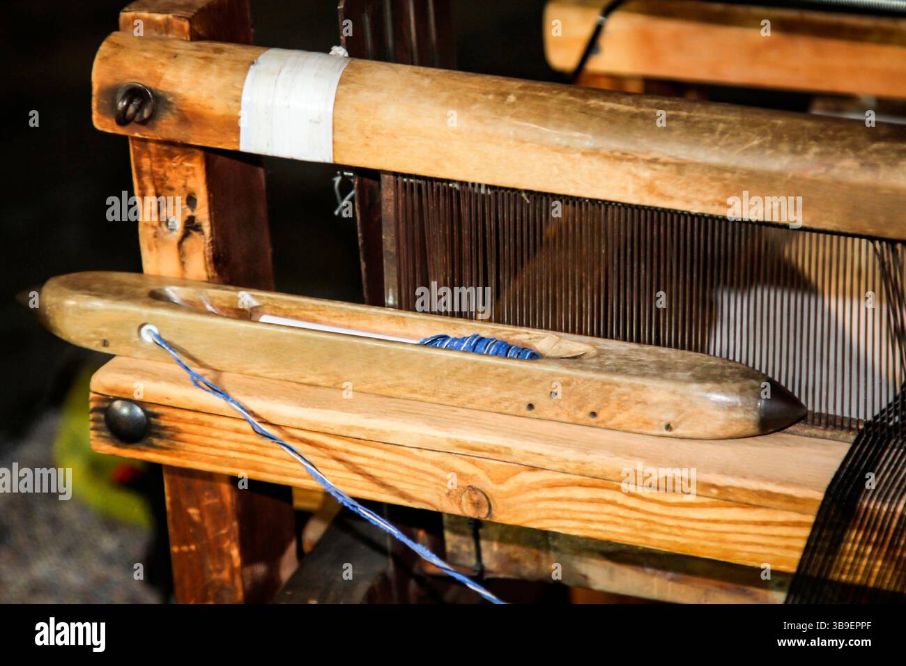 Details of an old loom Stock Photo - Alamy