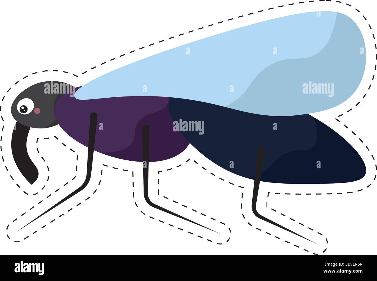 Cartoon bug with wings. Vector illustration Stock Vector Image & Art ...