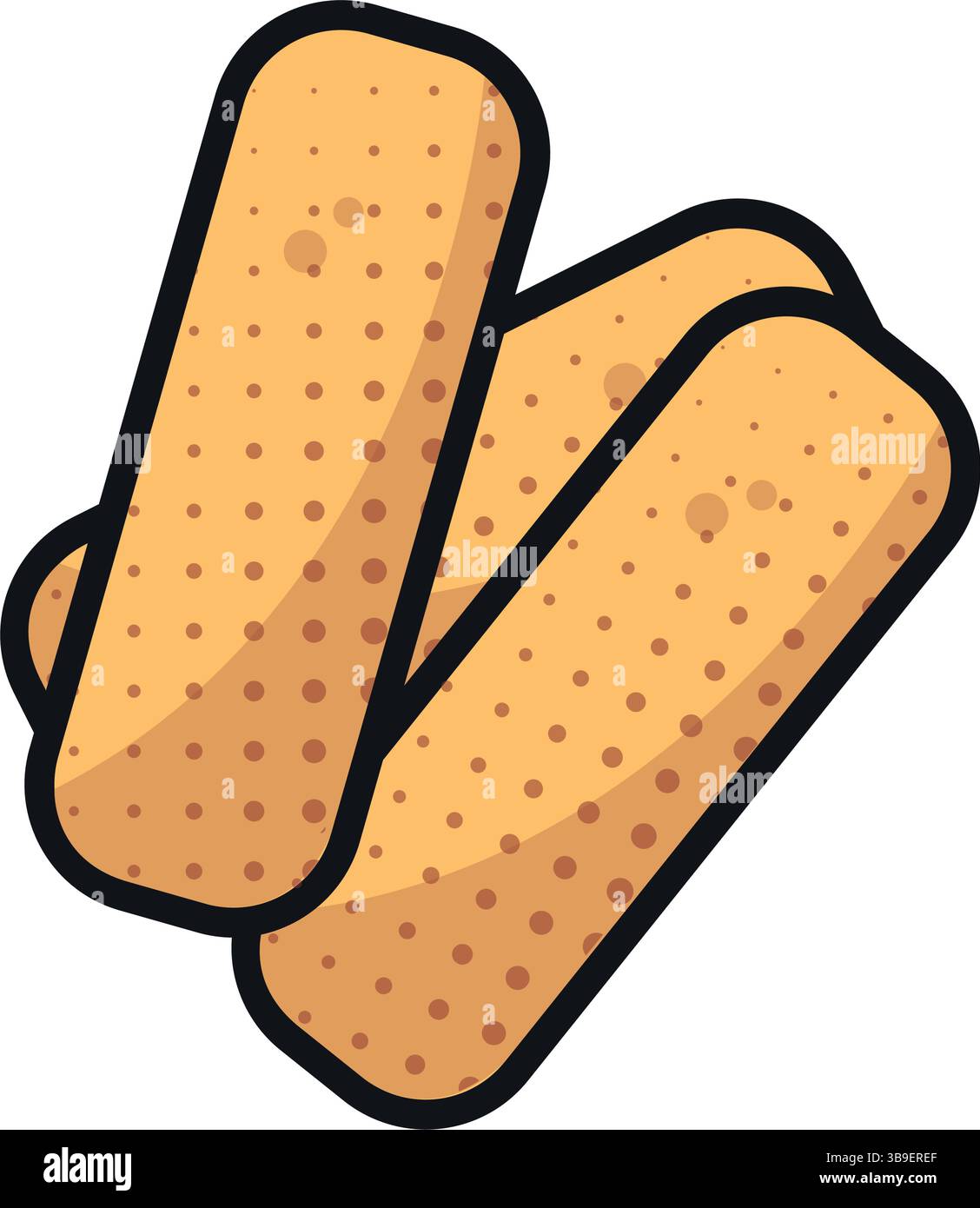 Crispy breadsticks trio. Vector illustration Stock Vector Image & Art ...