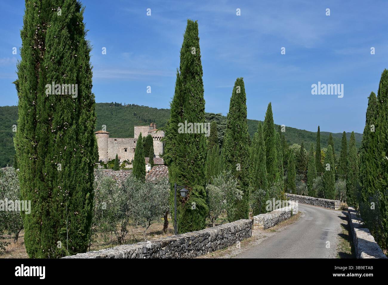 On the road in Chianti, Tuscany, Italy Stock Photo - Alamy