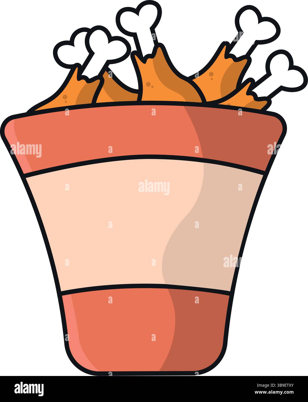 Bucket fried chicken pop. Vector illustration Stock Vector Image & Art ...