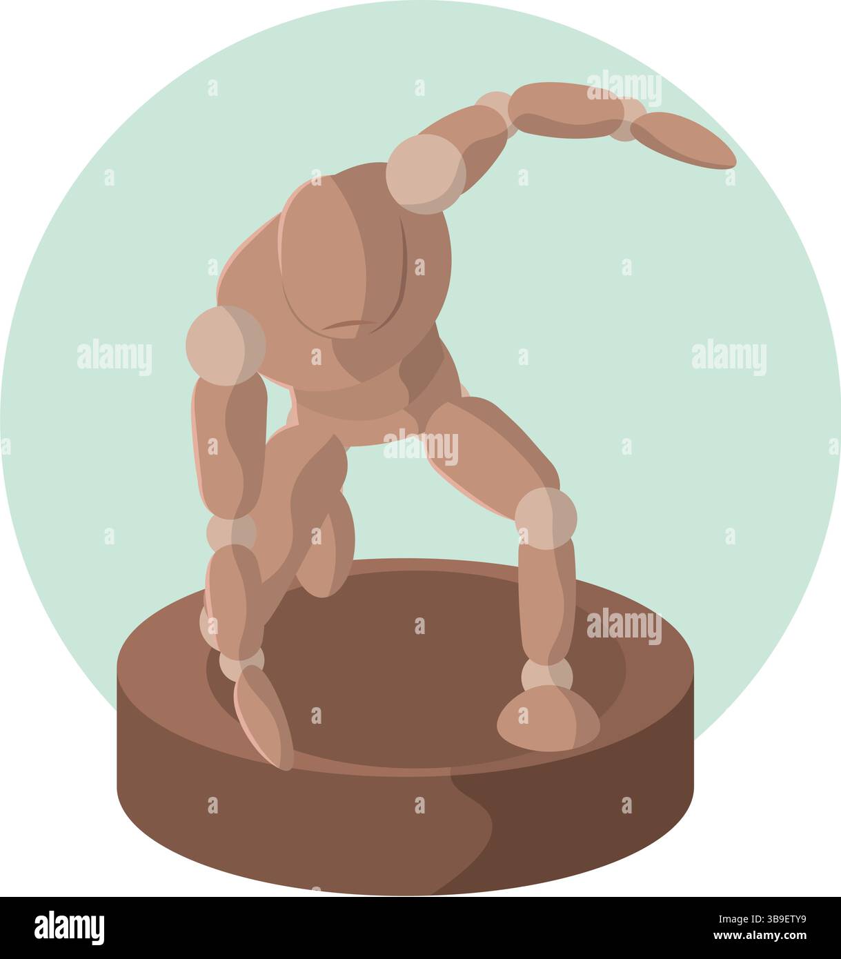 Wooden mannequin pose. Vector illustration Stock Vector Image & Art - Alamy