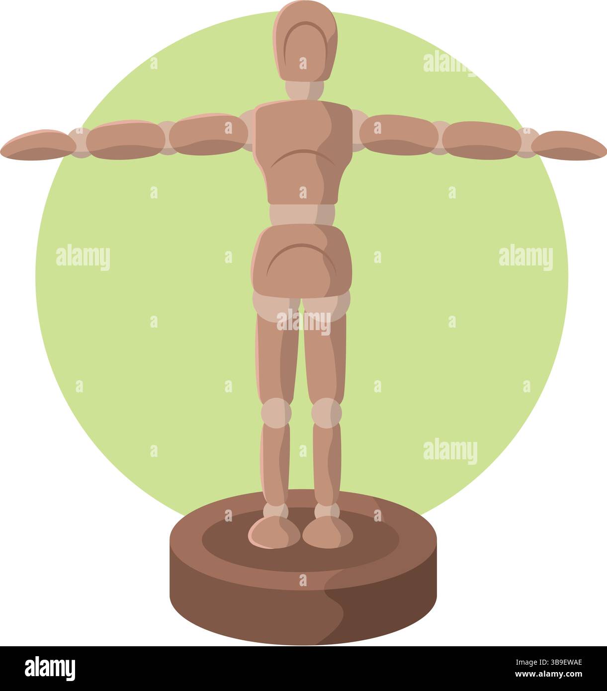 Wooden mannequin pose. Vector illustration Stock Vector Image & Art - Alamy