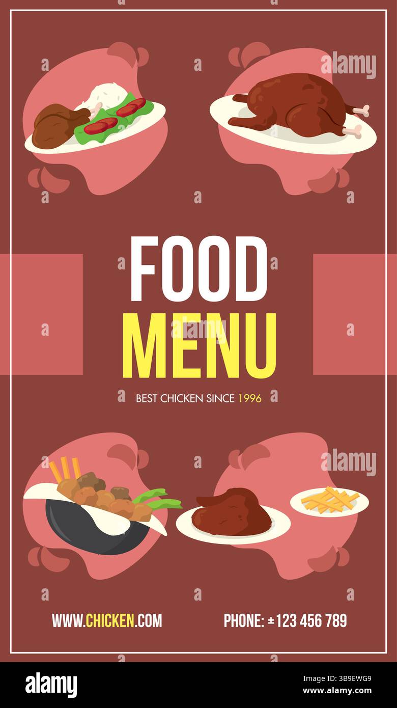 Flat food menu cover. Vector illustration Stock Vector Image & Art - Alamy