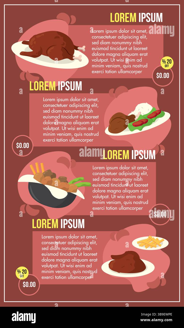 Food menu detail layout. Vector illustration Stock Vector Image & Art ...
