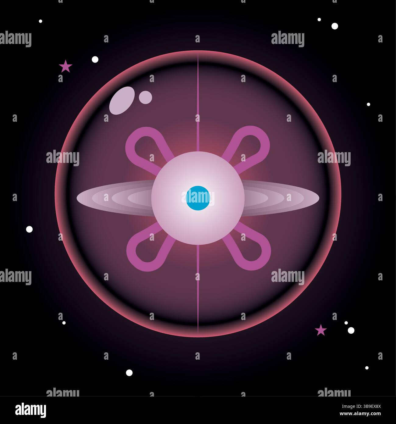 Futuristic glowing atom. Vector illustration Stock Vector Image & Art - Alamy
