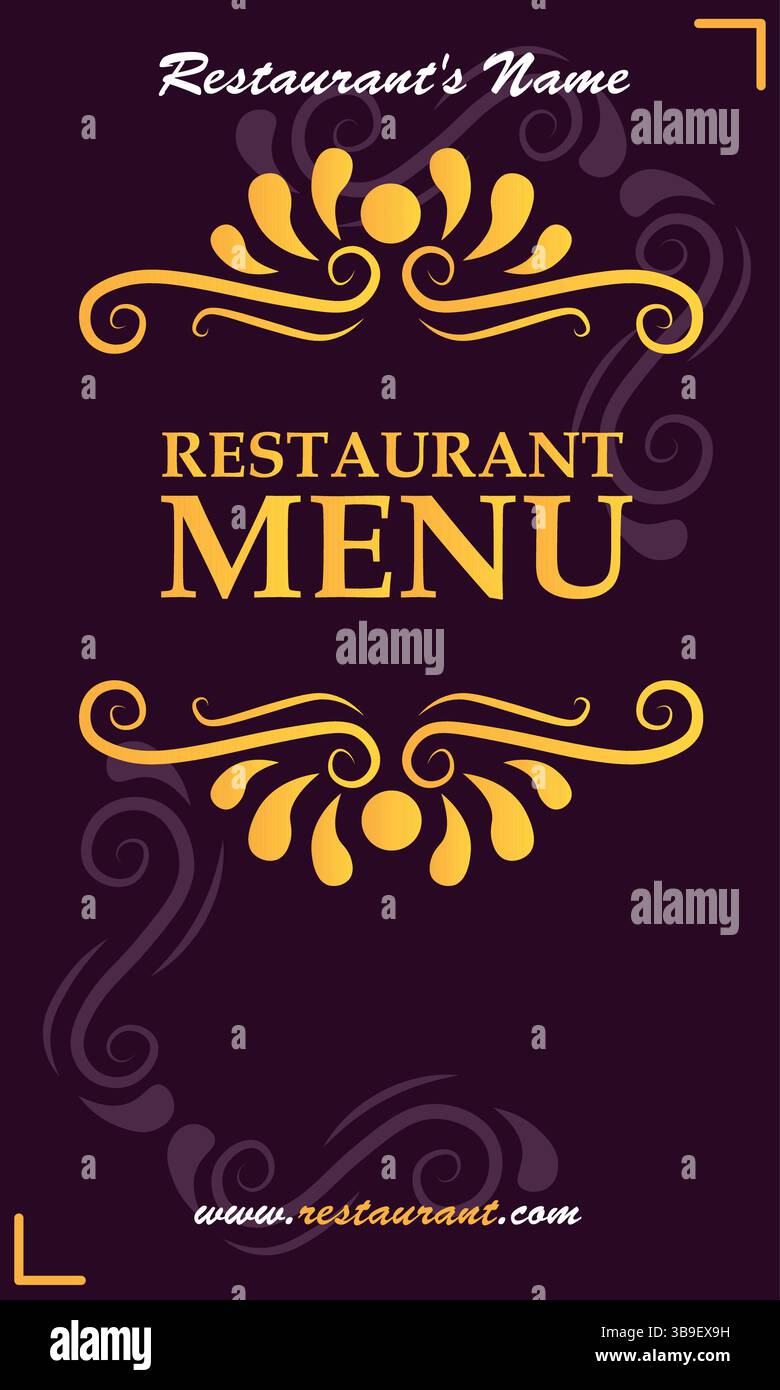 Elegant menu front cover. Vector illustration Stock Vector Image & Art ...