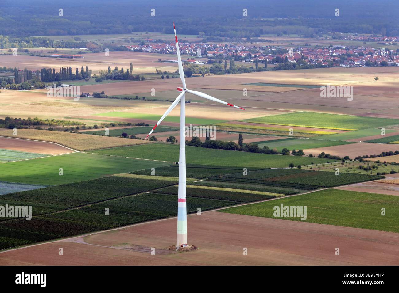Wind turbine and fields Stock Photo - Alamy