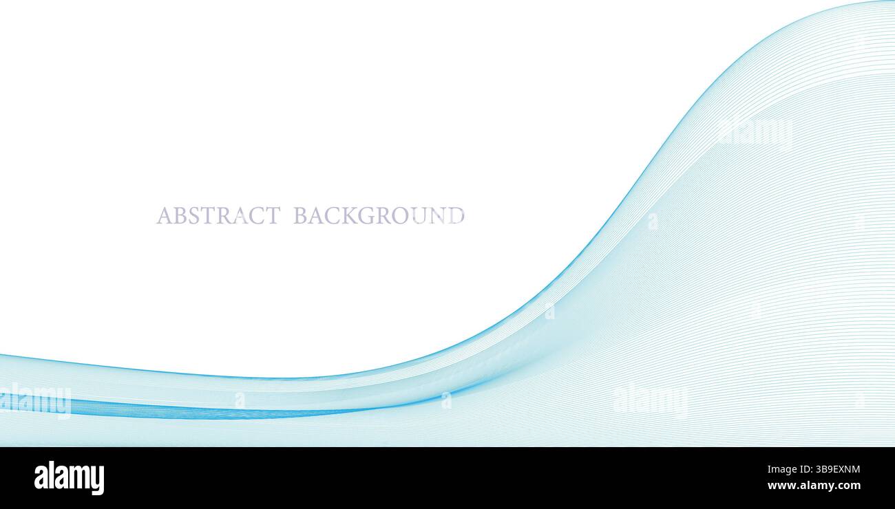 Bright Blue Gradient Flow Abstract Background with Smooth Digital Waves ...