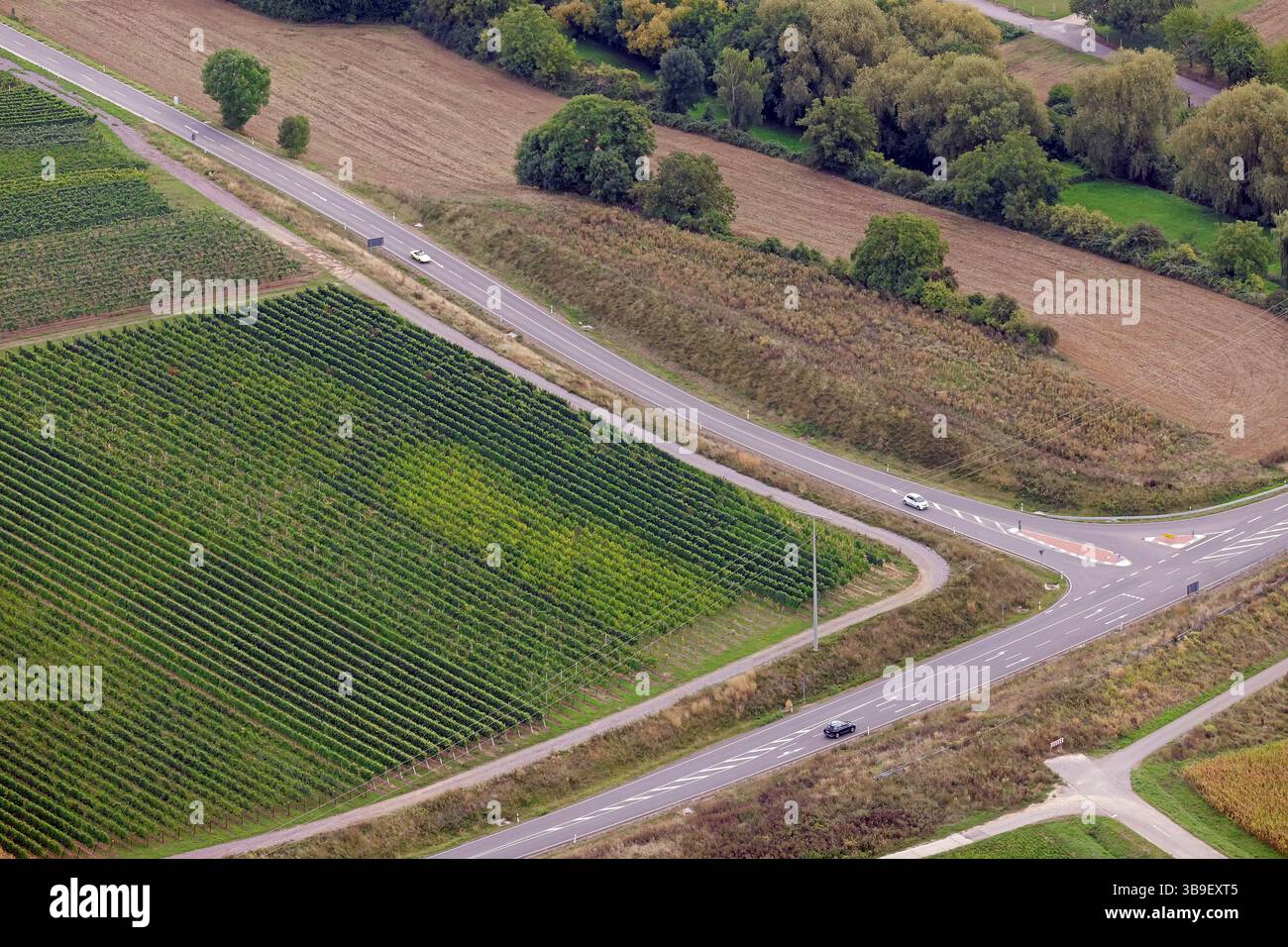 Crossing field roads aerial hi-res stock photography and images - Alamy