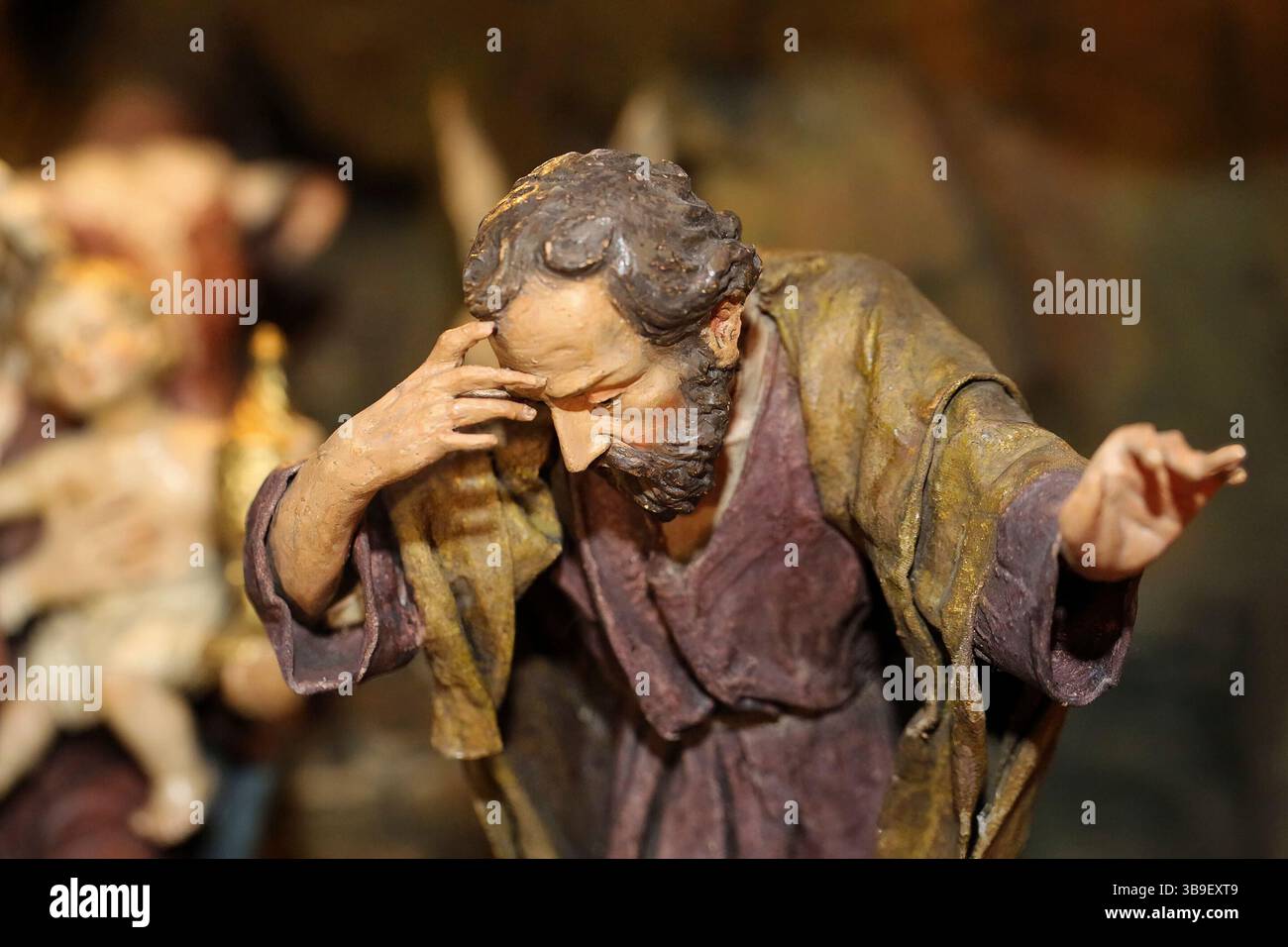 Nativity figurine, Joseph Stock Photo - Alamy