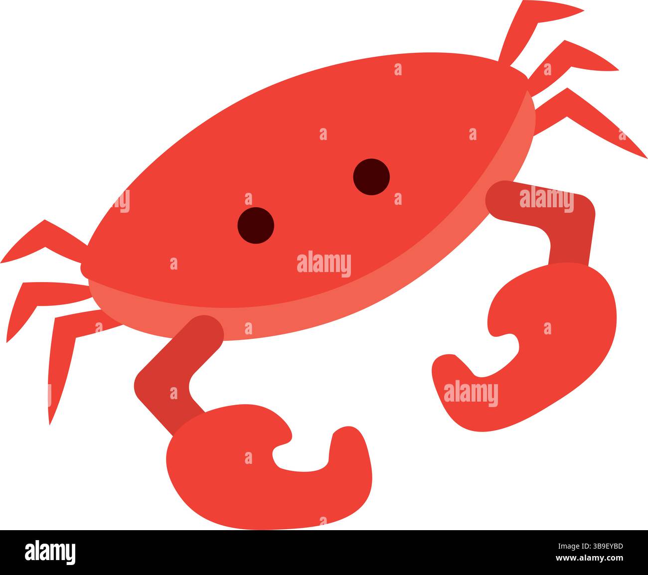 Cute red crab icon. Vector illustration Stock Vector Image & Art - Alamy