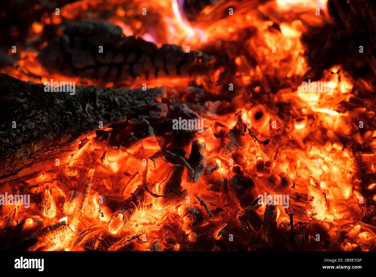 Fire embers with smoke hi-res stock photography and images - Alamy