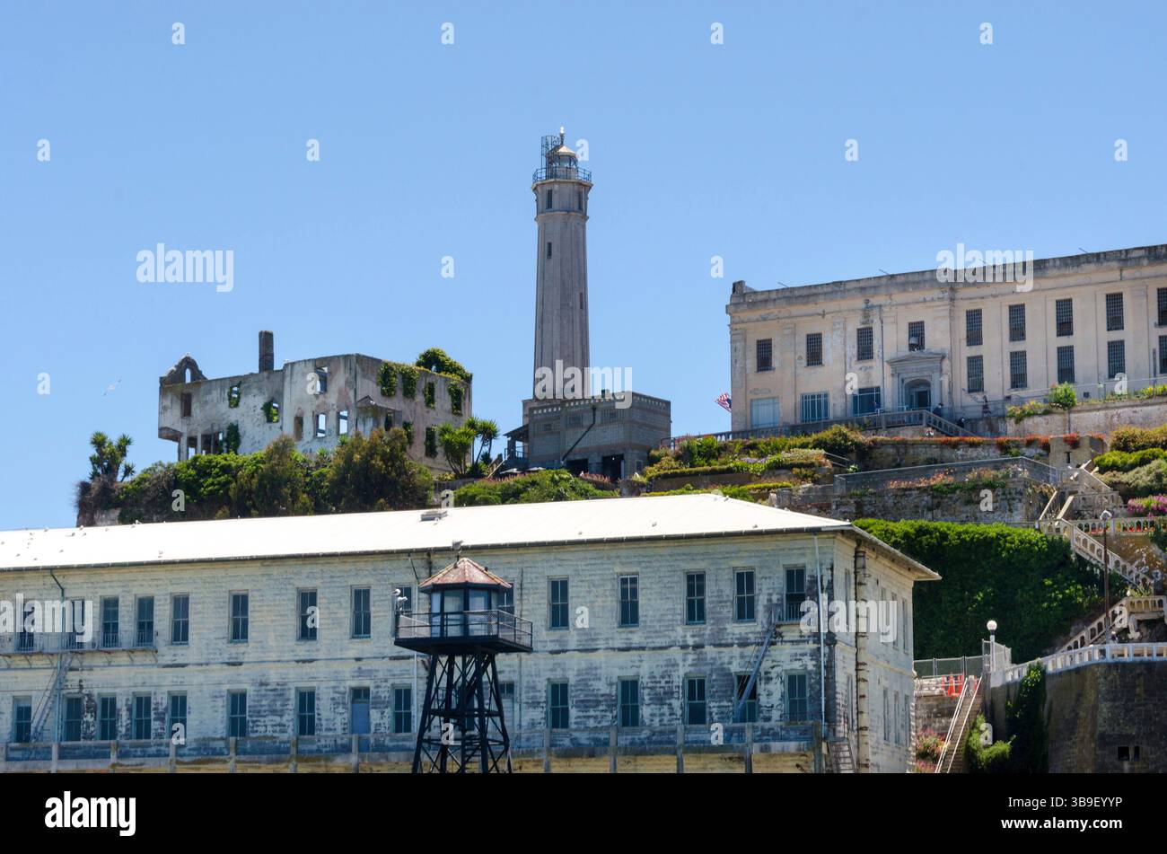 Alcatraz, lighthouse, watchtower Stock Photo - Alamy