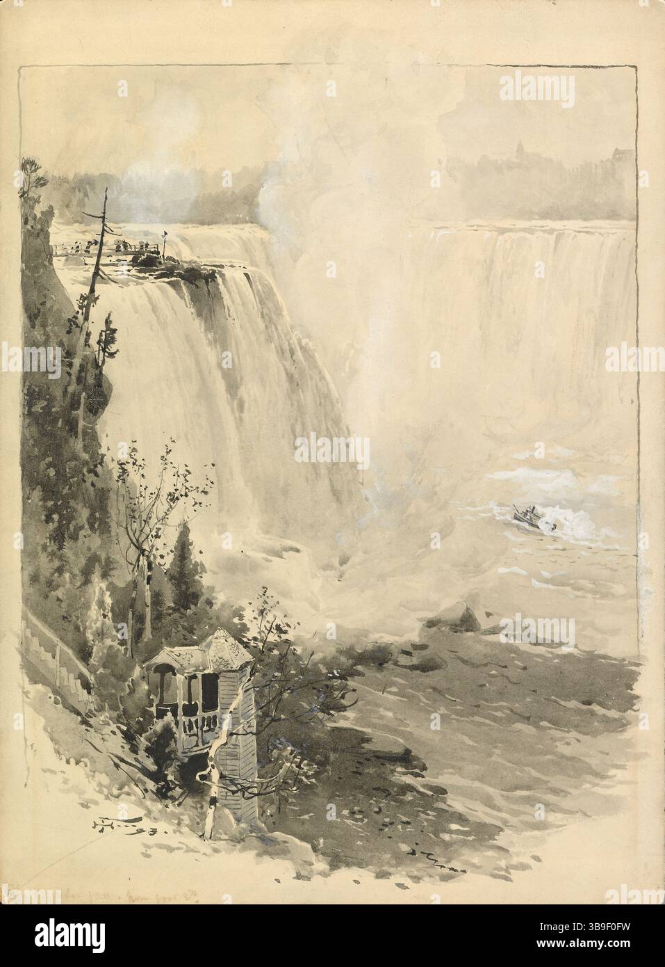 Harry Fenn - The Horseshoe Falls from Goat Island - 1964-15.5 ...