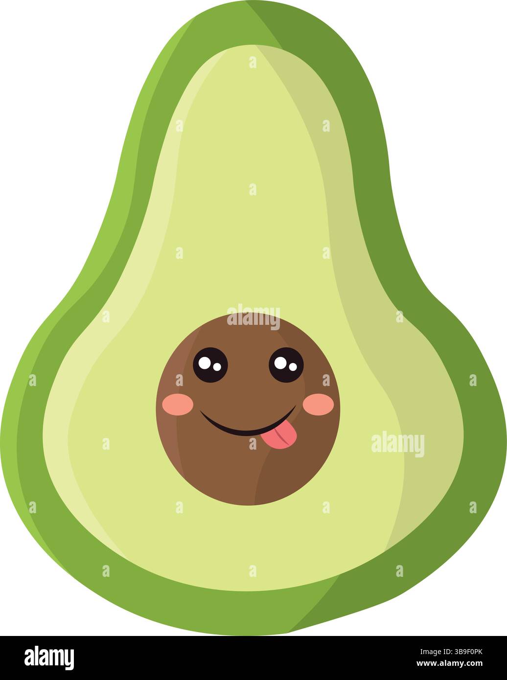 Avocado kawaii cartoon smiling Cut Out Stock Images & Pictures - Alamy