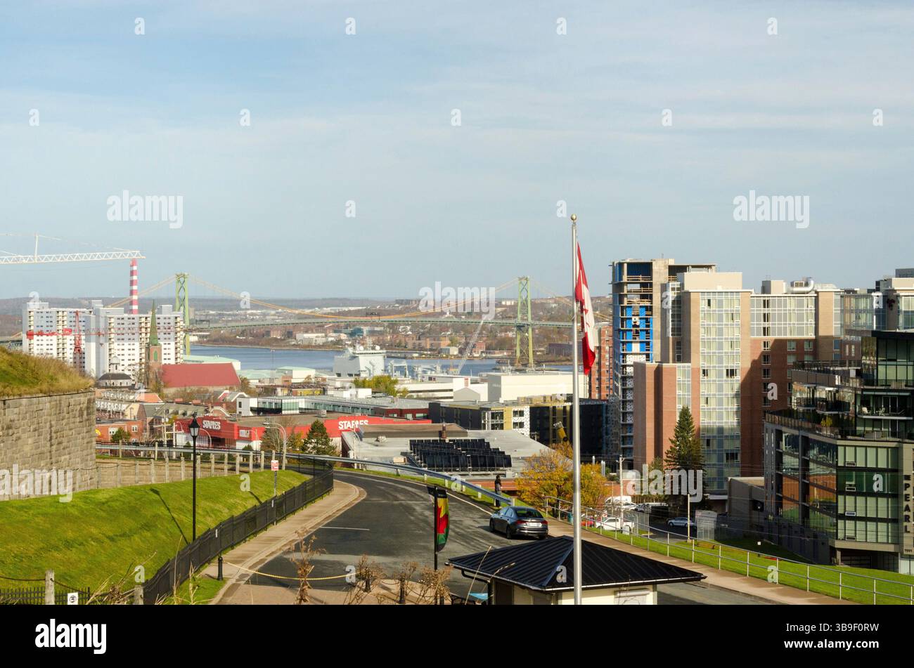 Halifax with Angus L. Macdonald Bridge Stock Photo - Alamy