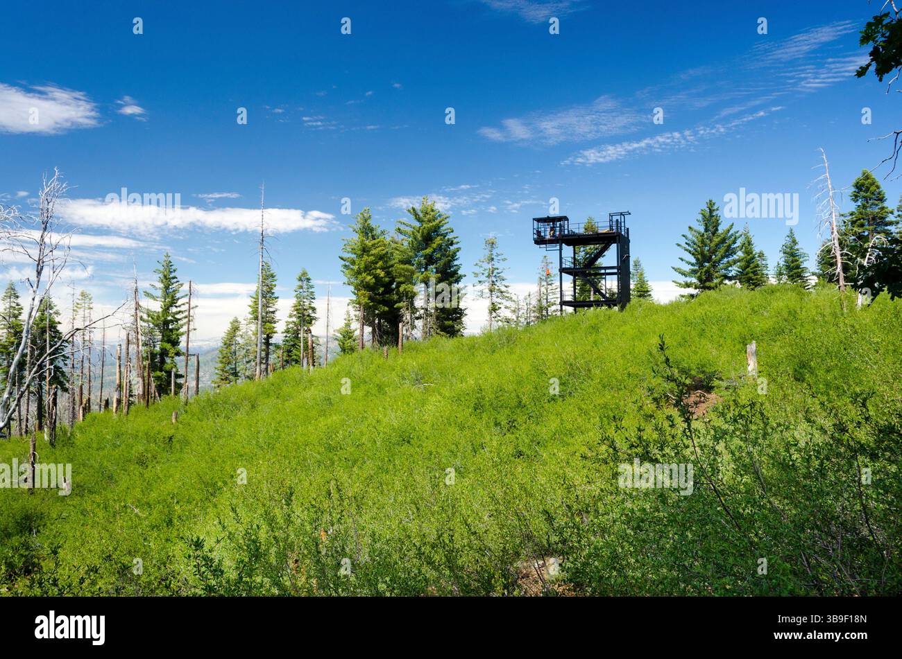 Fire watch tower in Yosemite National Park Stock Photo - Alamy