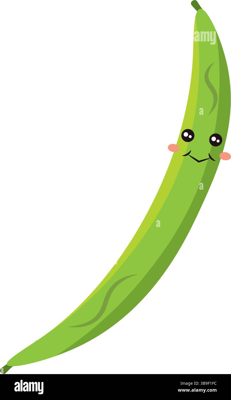 Green bean cartoon. Vector illustration Stock Vector Image & Art - Alamy