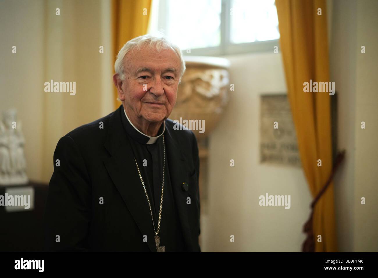 Cardinal Vincent Nichols poses for a photo during a press conference at ...