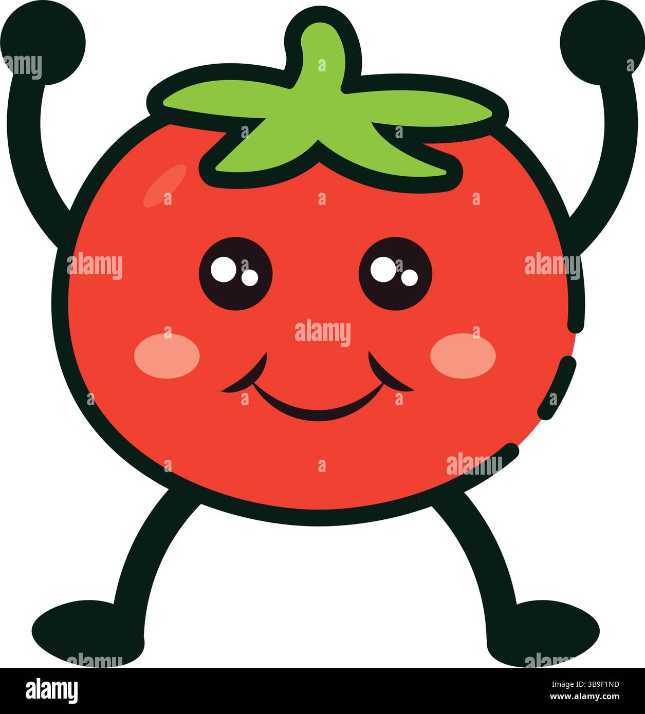 Smiling tomato cartoon. Vector illustration Stock Vector Image & Art ...