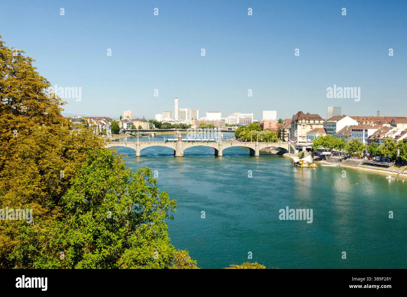 Middle Bridge in Basel Stock Photo - Alamy