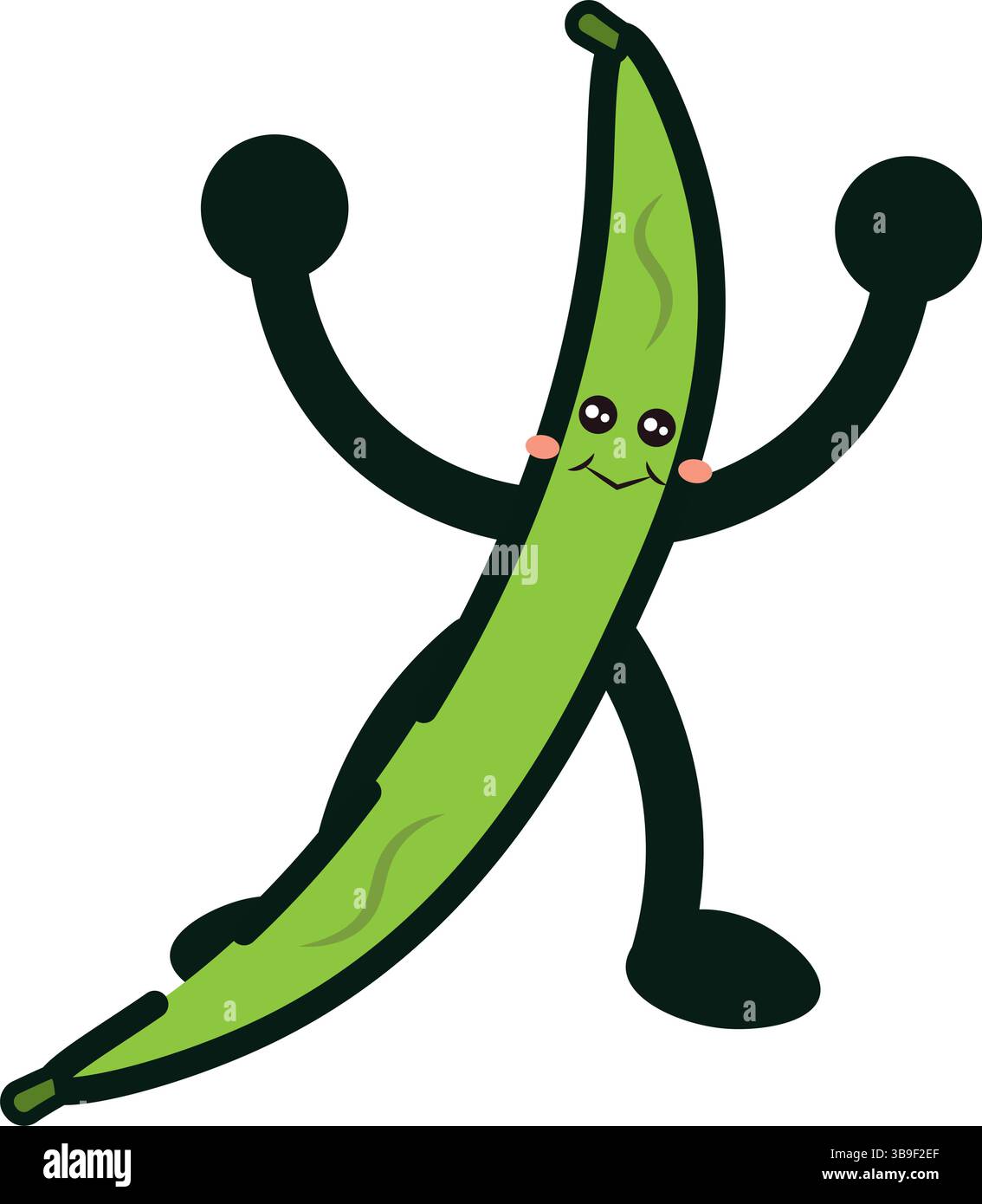 Green bean cartoon. Vector illustration Stock Vector Image & Art - Alamy