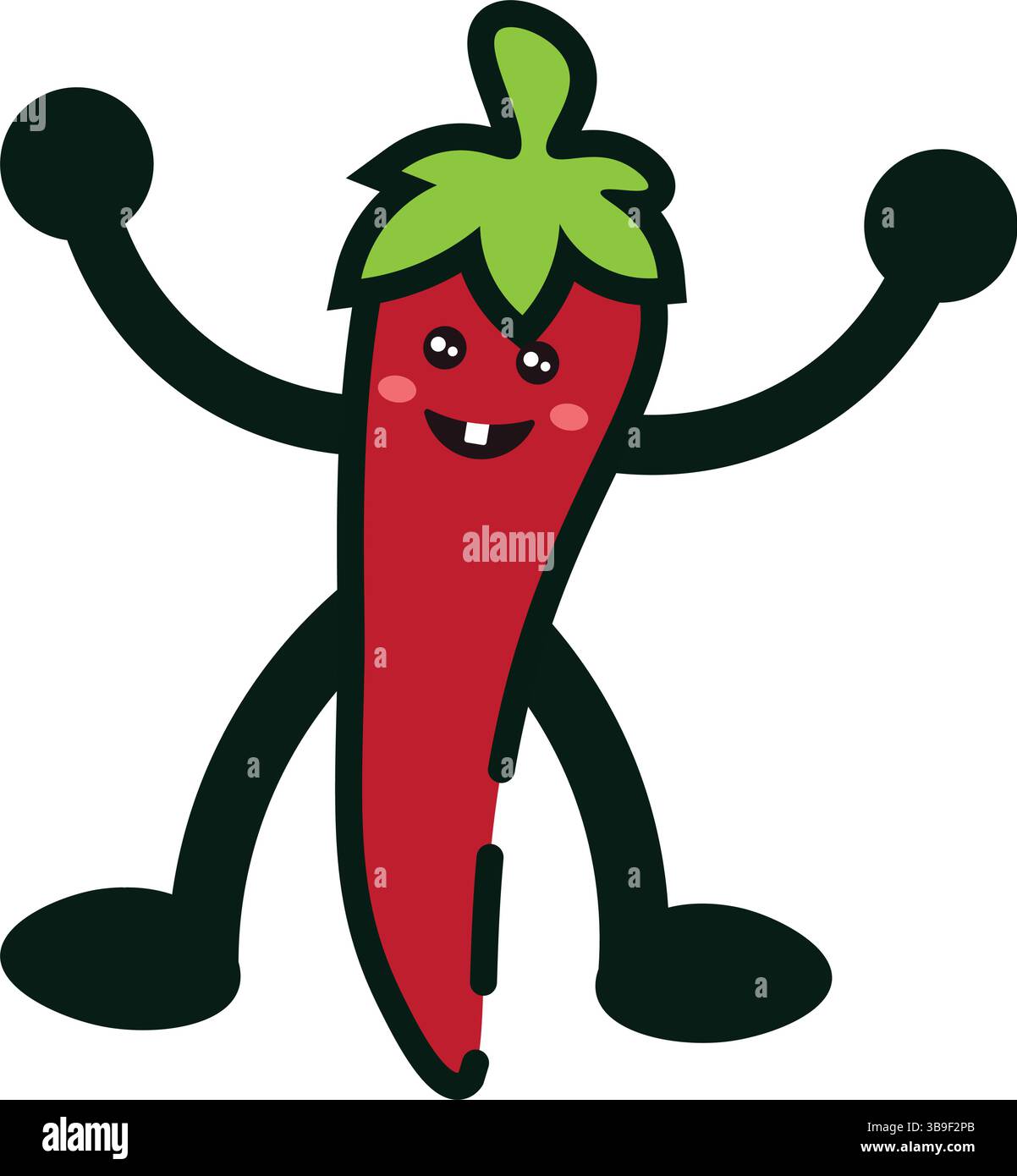 Spicy red chili smile. Vector illustration Stock Vector Image & Art - Alamy