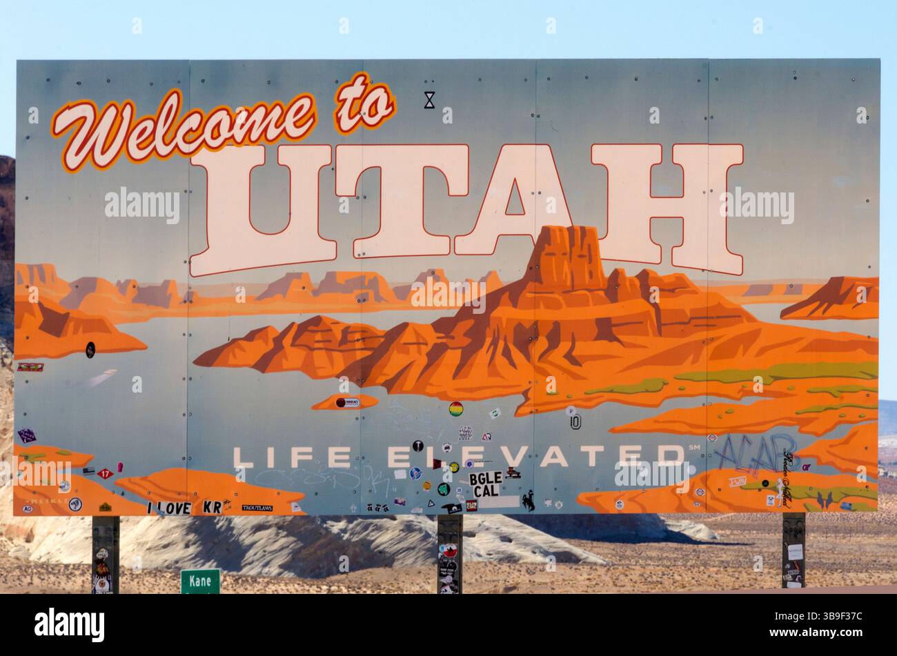 Utah Sign near Big Water on US-89 Stock Photo - Alamy