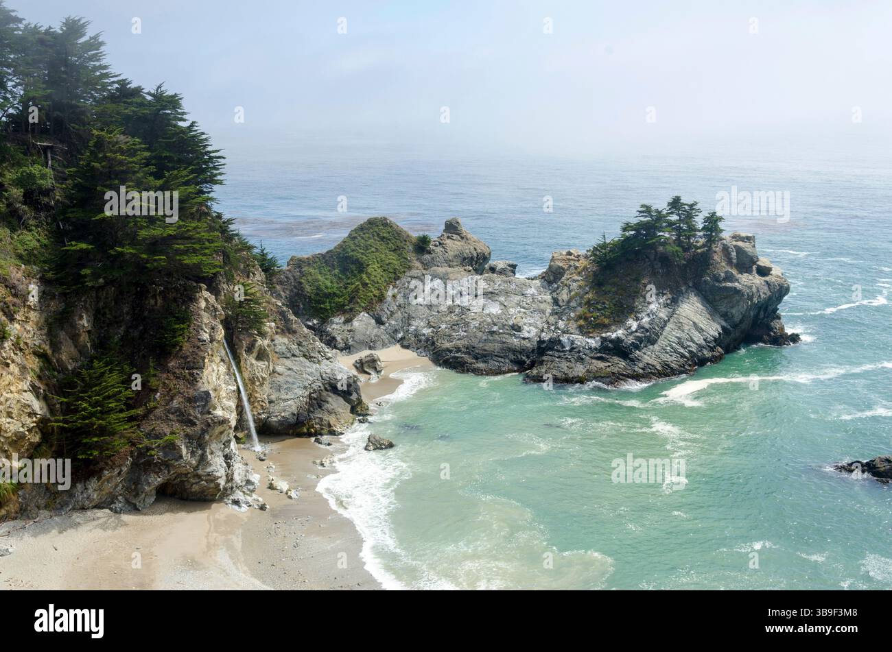 Waterfall McWay Falls in Julia Pfeiffer Burns State Park Stock Photo ...