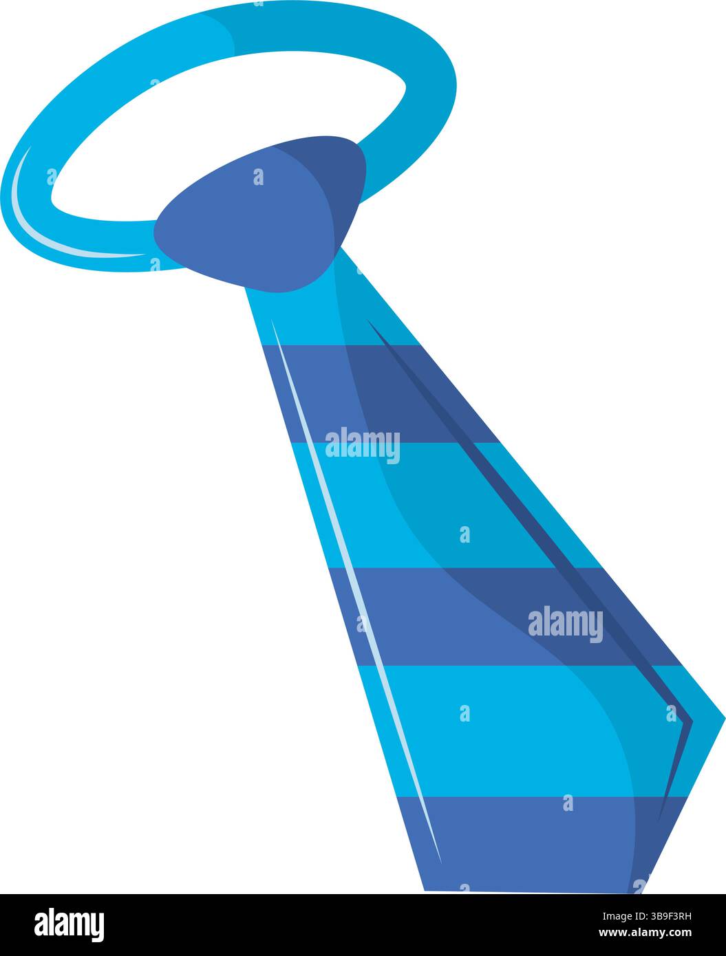 Blue striped necktie Vector illustration Stock Vector Image & Art - Alamy