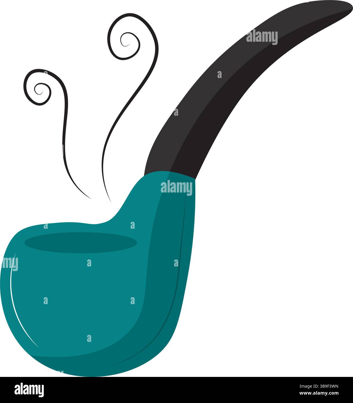 Classic smoking pipe Vector illustration Stock Vector Image & Art - Alamy