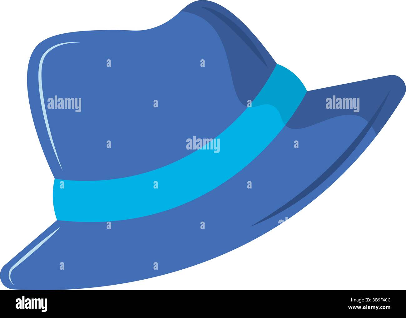 Blue fedora with band Vector illustration Stock Vector Image & Art - Alamy