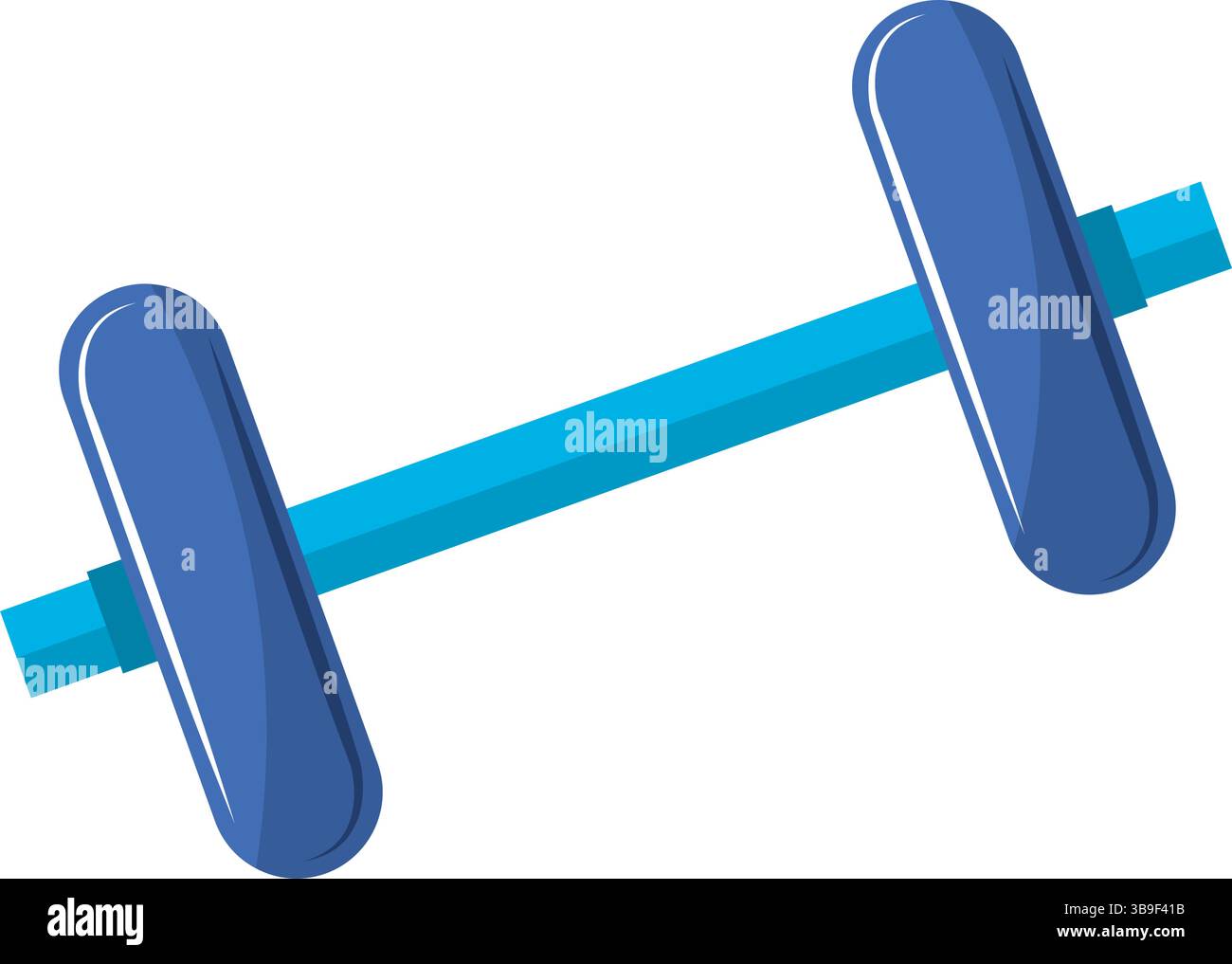 Blue barbell weight Vector illustration Stock Vector Image & Art - Alamy